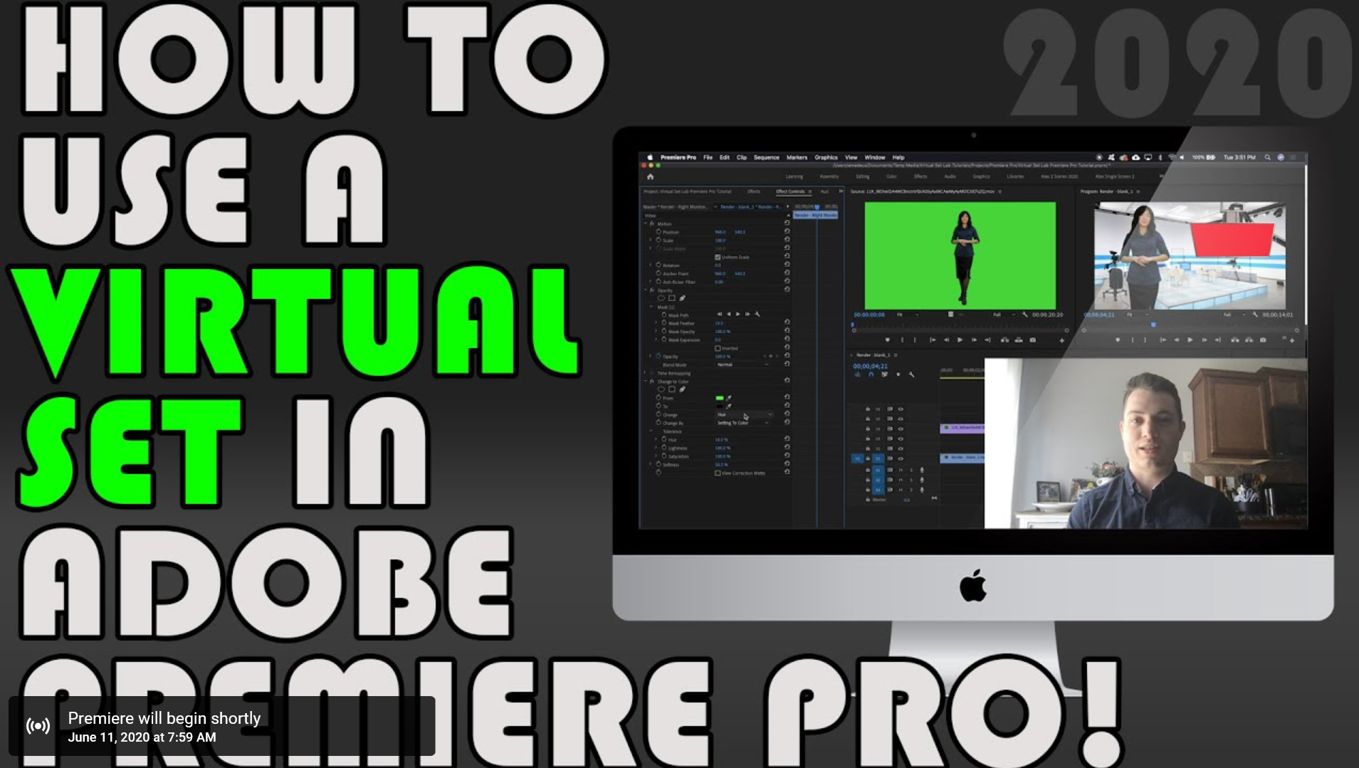 New Virtual Set Tutorial for Premiere Pro 2020! – Virtual Set Lab