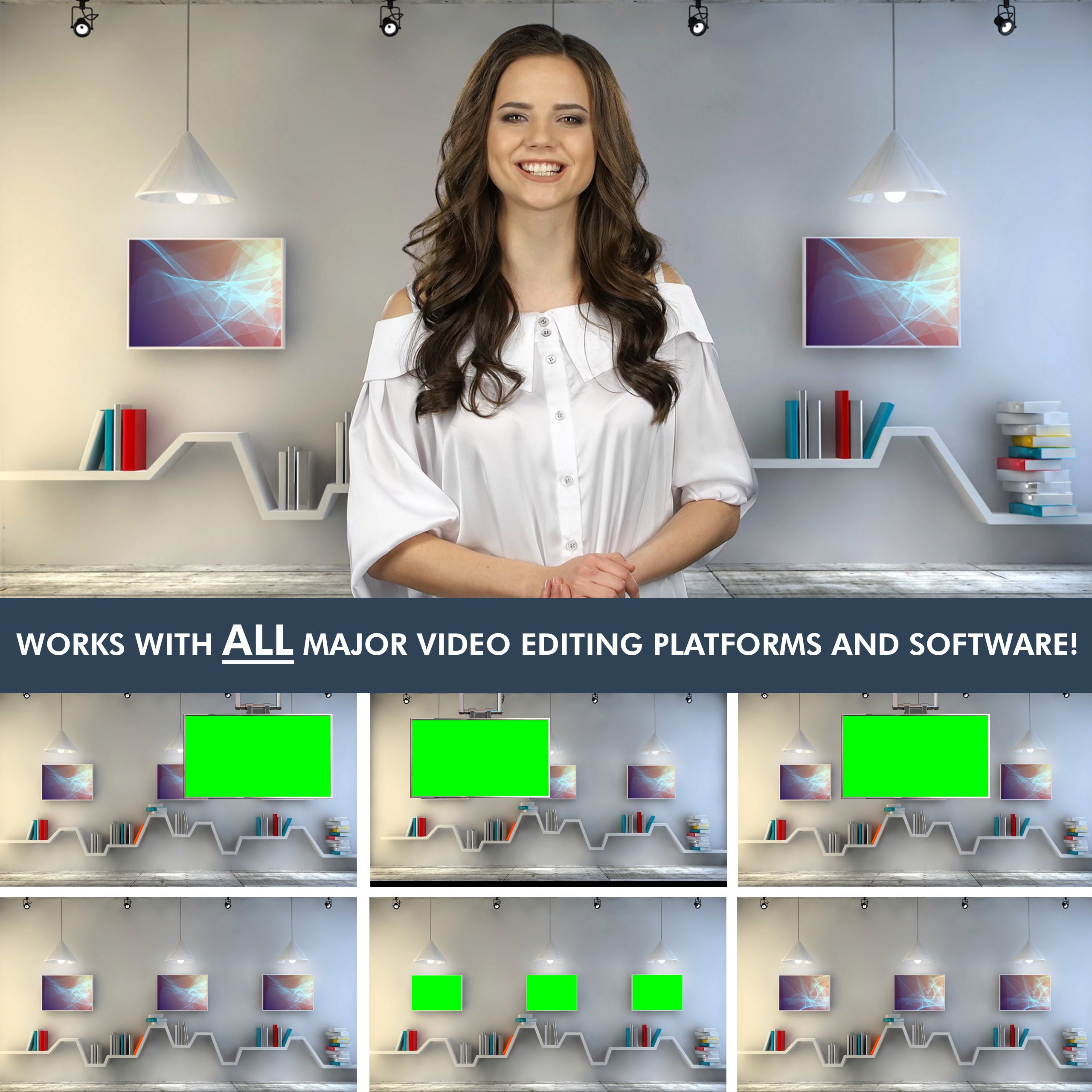 Modern Library HD / 4K Virtual Set (DEMO) – Virtual Set Lab