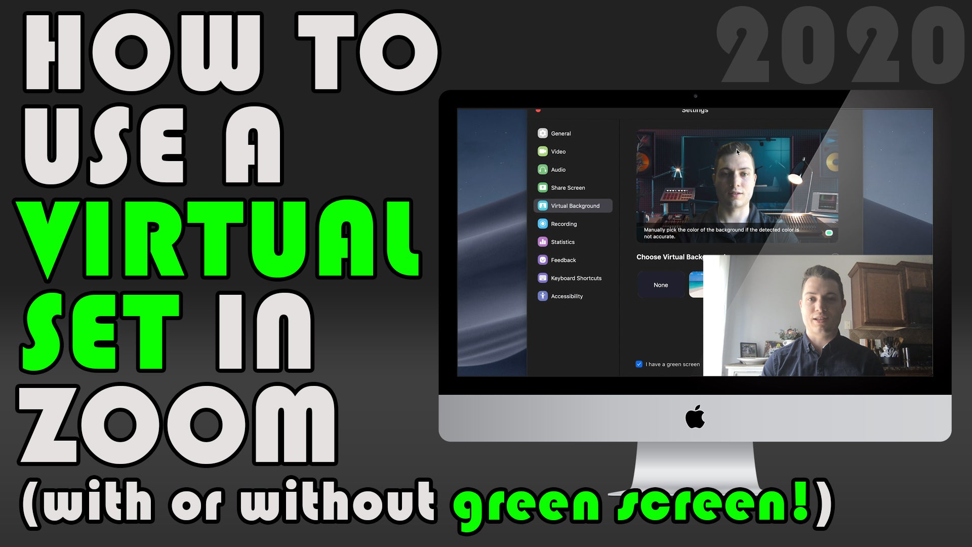 Using Zoom Virtual Backgrounds (With and Without a Greeen Screen ...